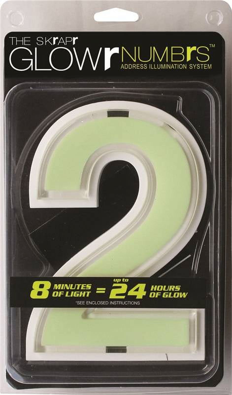 THE GLOWR NUMBER 2 US HANDY HOME Plastic Numbers / Letters GLOWR2-U ...