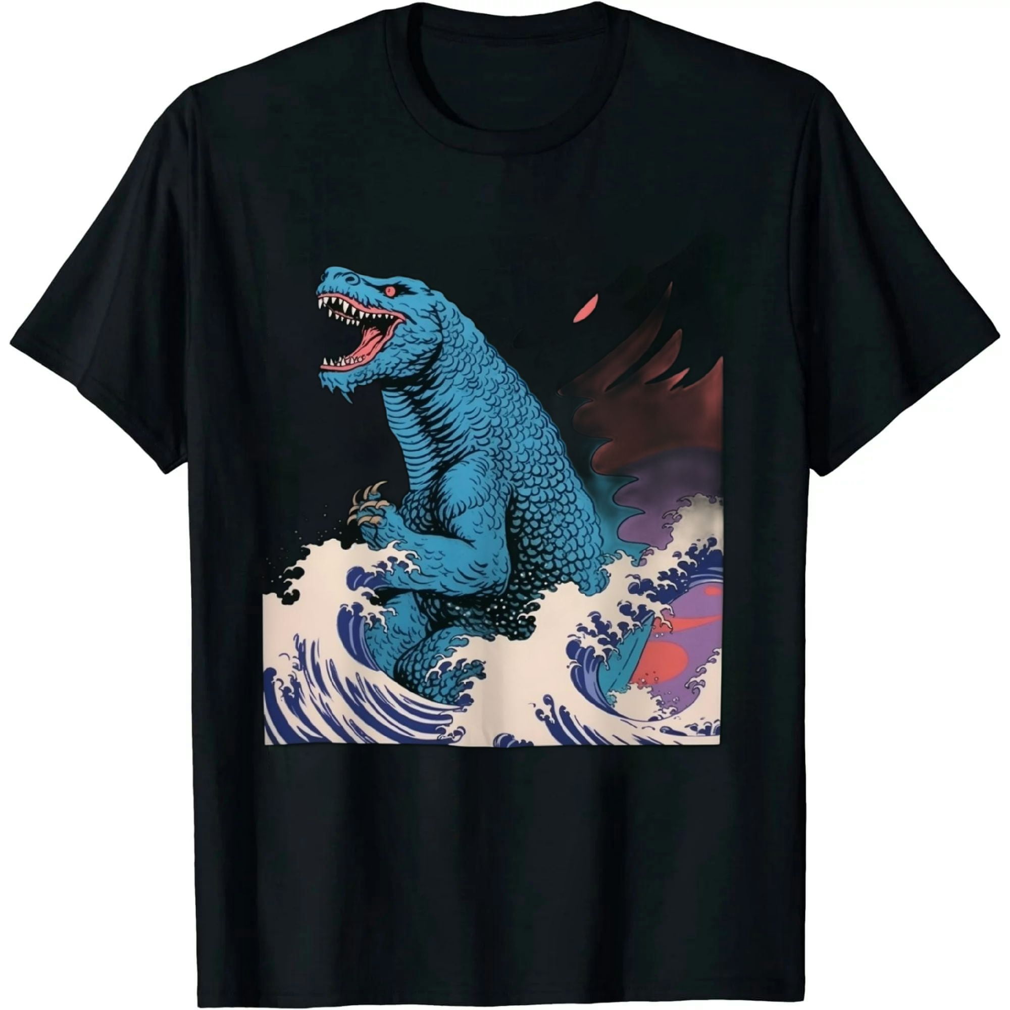 THE GREAT MONSTER OFF KANAGAWA Blue Wave T-Shirt - Walmart.com