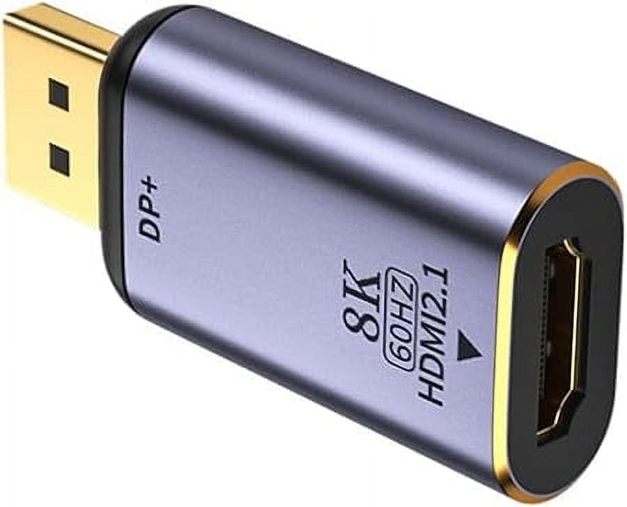 THE LEGACY 8K DisplayPort to HDMI Adapter, Supports 8K@60Hz, 4K@120Hz, Aluminium Shell ...