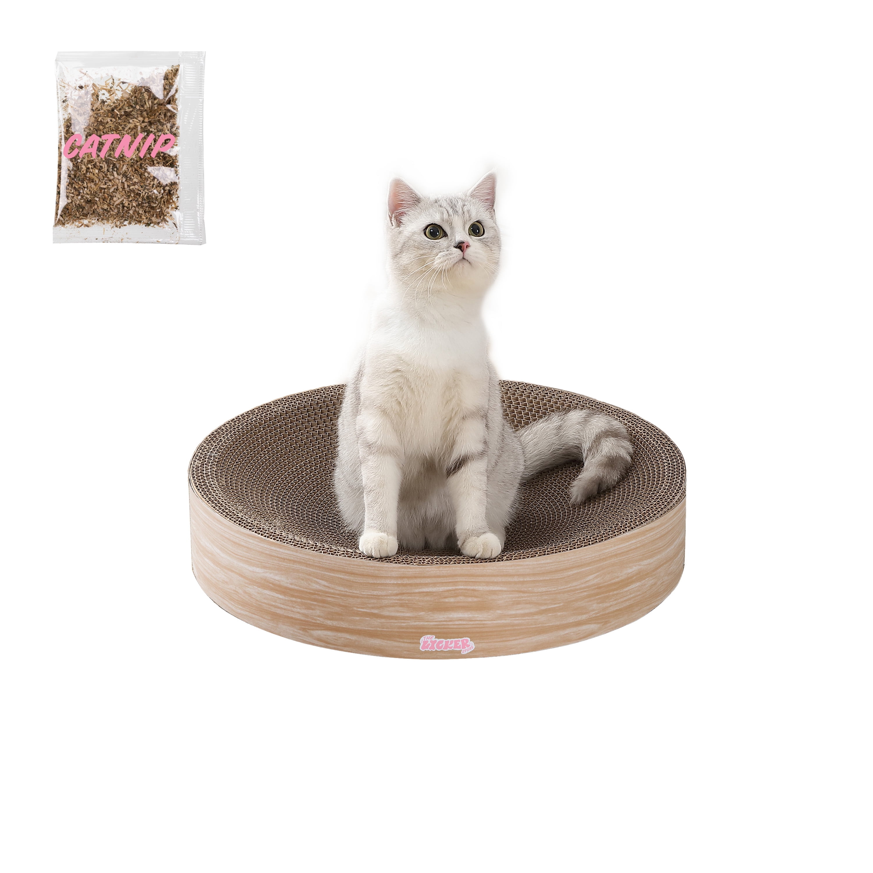 THE LICKER STORE Nelson 20.13" Modern Cardboard Round Bowl Cat ...