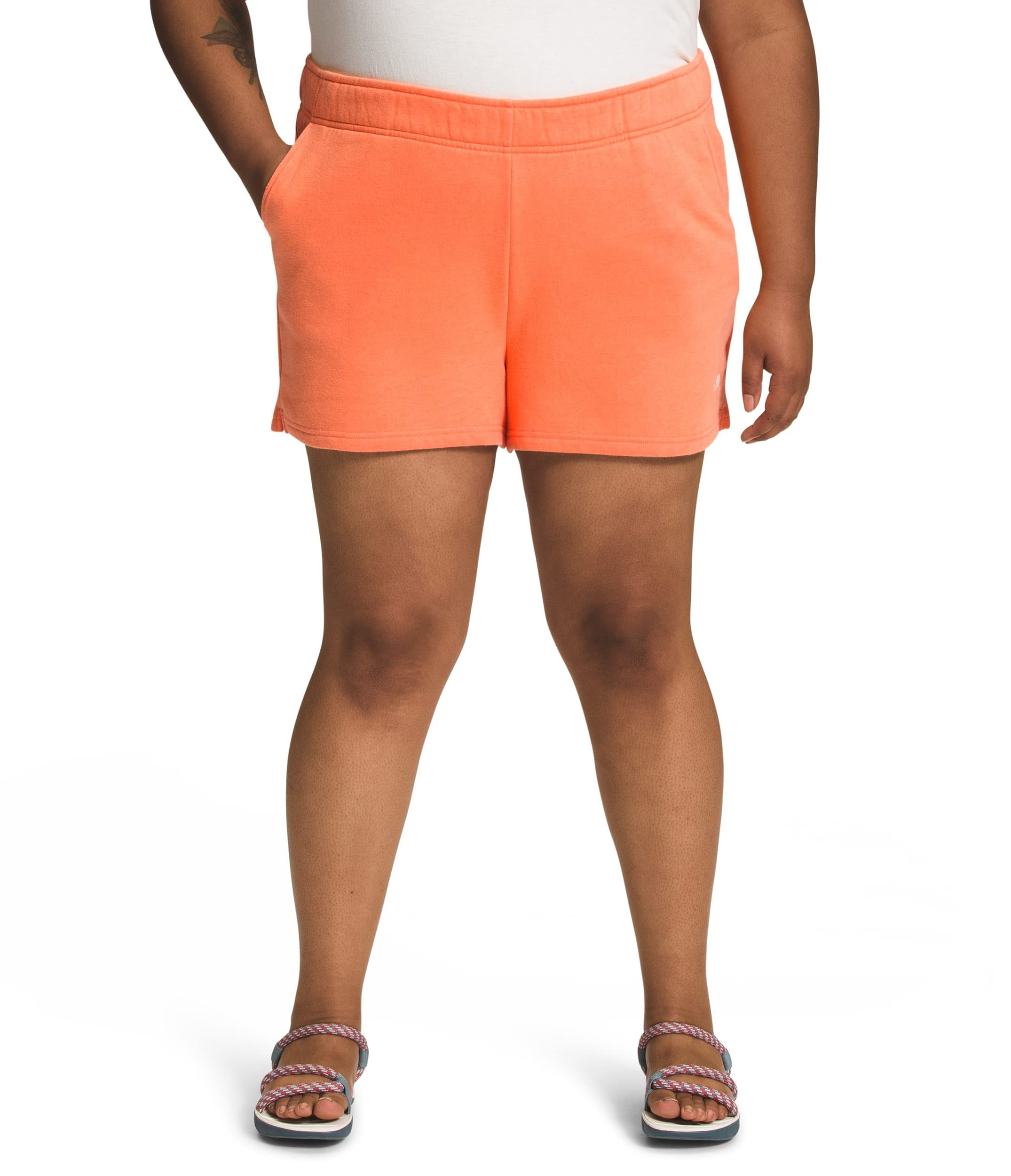 The North FACE Women's Plus Half Dome Fleece Short, Dusty Coral Orange ...