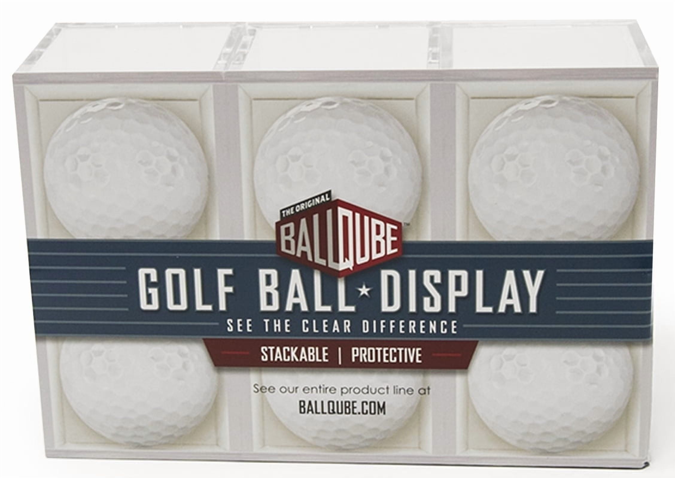 THE ORIGINAL BALLQUBE Golf Ball Display Case (Pack of 6) - Walmart.com