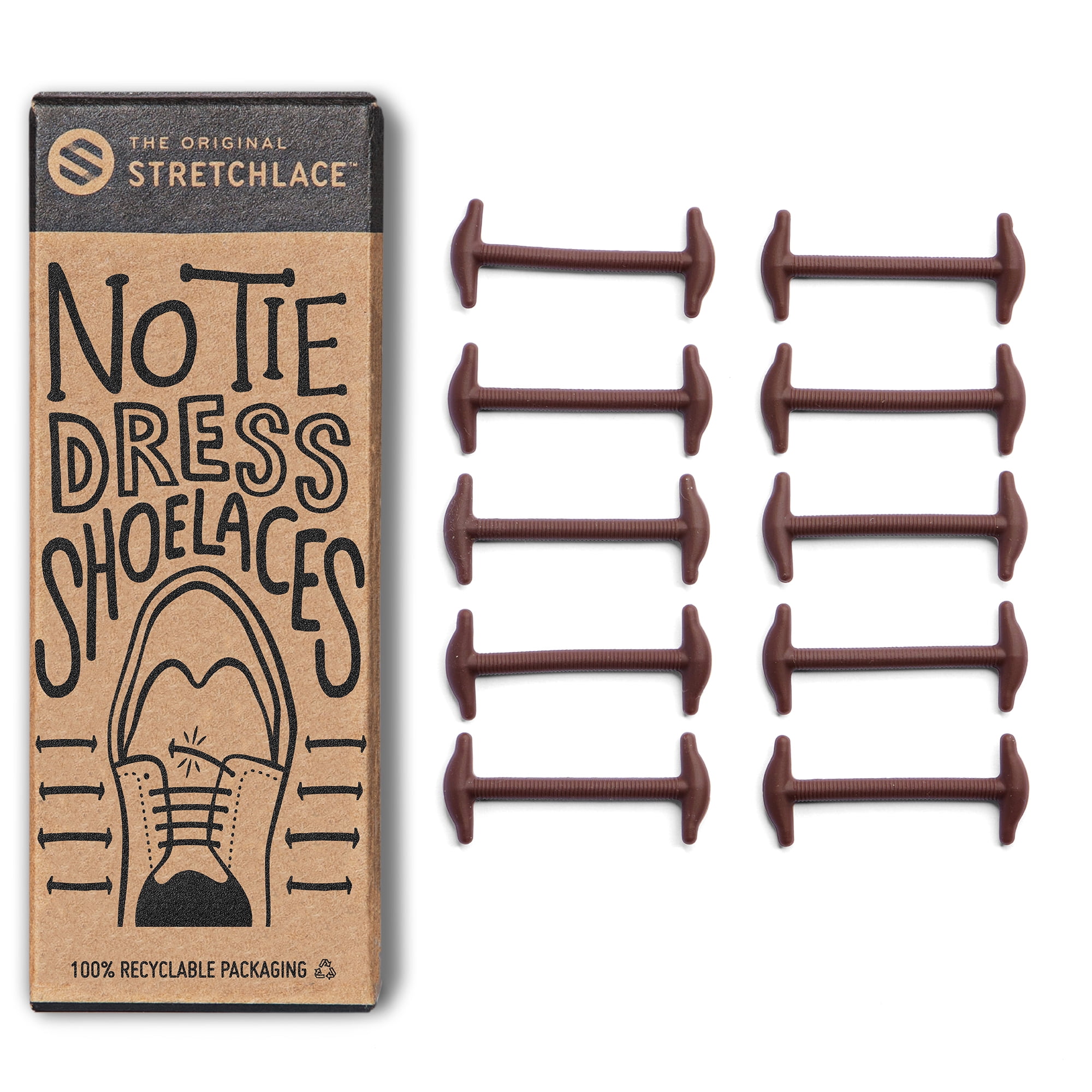 THE ORIGINAL STRETCHLACE | No Tie Silicone Dress Shoe Laces | Elastic ...