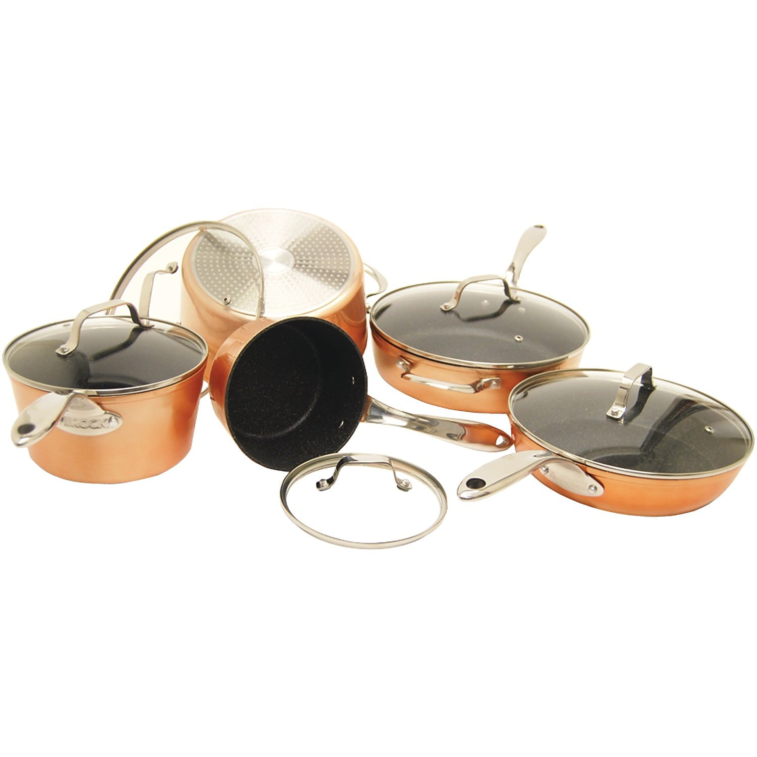THE ROCK by Starfrit 10 Piece Copper Cookware Set - Walmart.com