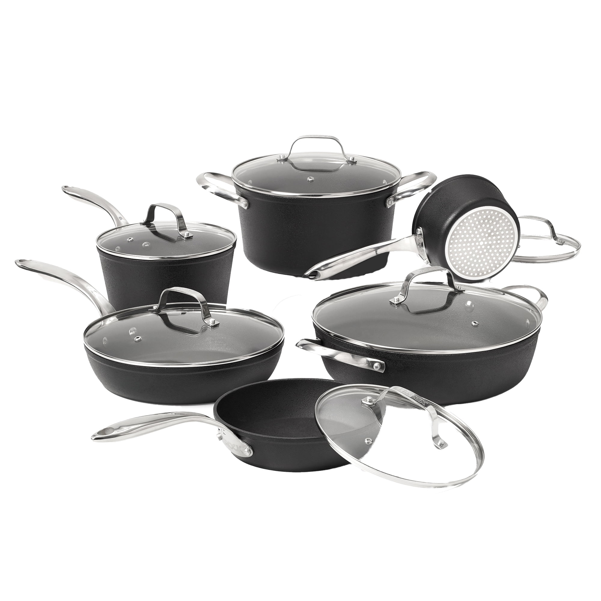 Starfrit THE ROCK Diamond 12-Piece Non-Scratch Cookware Set for ...