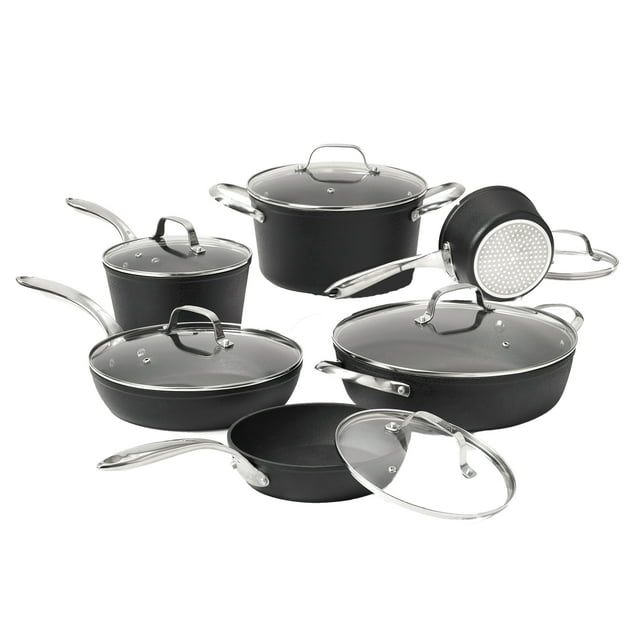 Starfrit THE ROCK Diamond 12-Piece Non-Scratch Cookware Set for ...