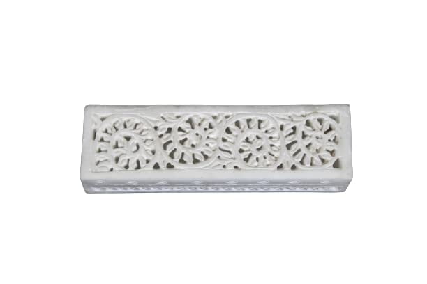 THE RUSTIC JOURNEY Hand Craved White Marble Decorative Box Beautiful ...