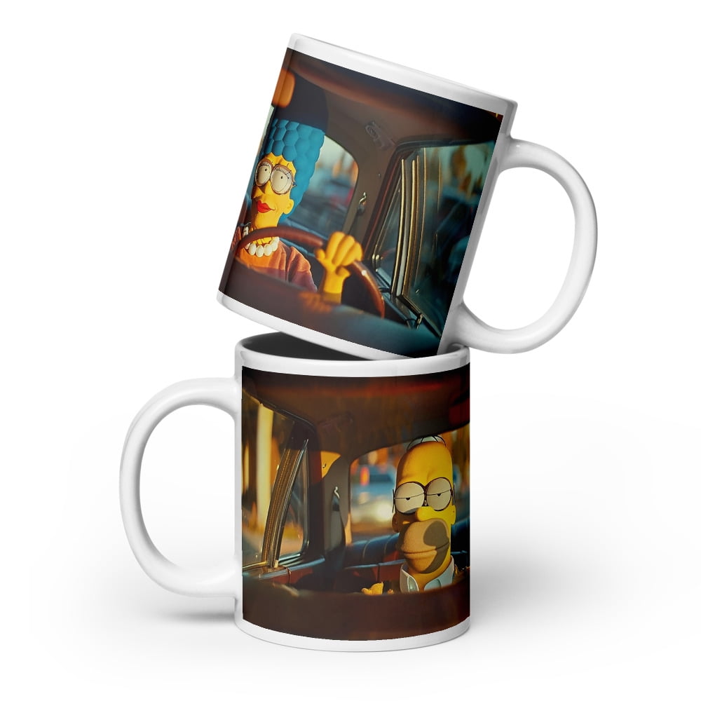 THE SIMPSONS INSPIRED White glossy mug (20 oz) - Walmart.com
