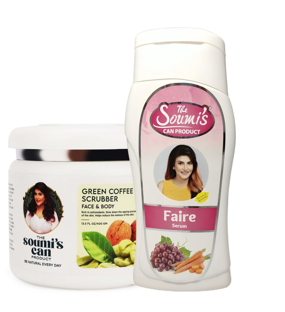 THE SOUMIS CAN PRODUCT GREEN COFFEE SCRUBBER FACE BODY 400GM FAIRE ...