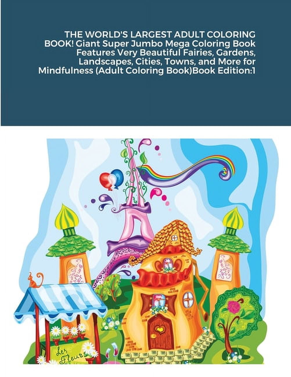 THE WORLD'S LARGEST ADULT COLORING BOOK! Giant Super Jumbo Mega ...