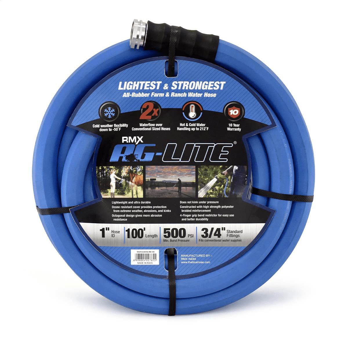 THEBLUEHOSE WATER HOSE 1" X 100' BluBird - Walmart.com