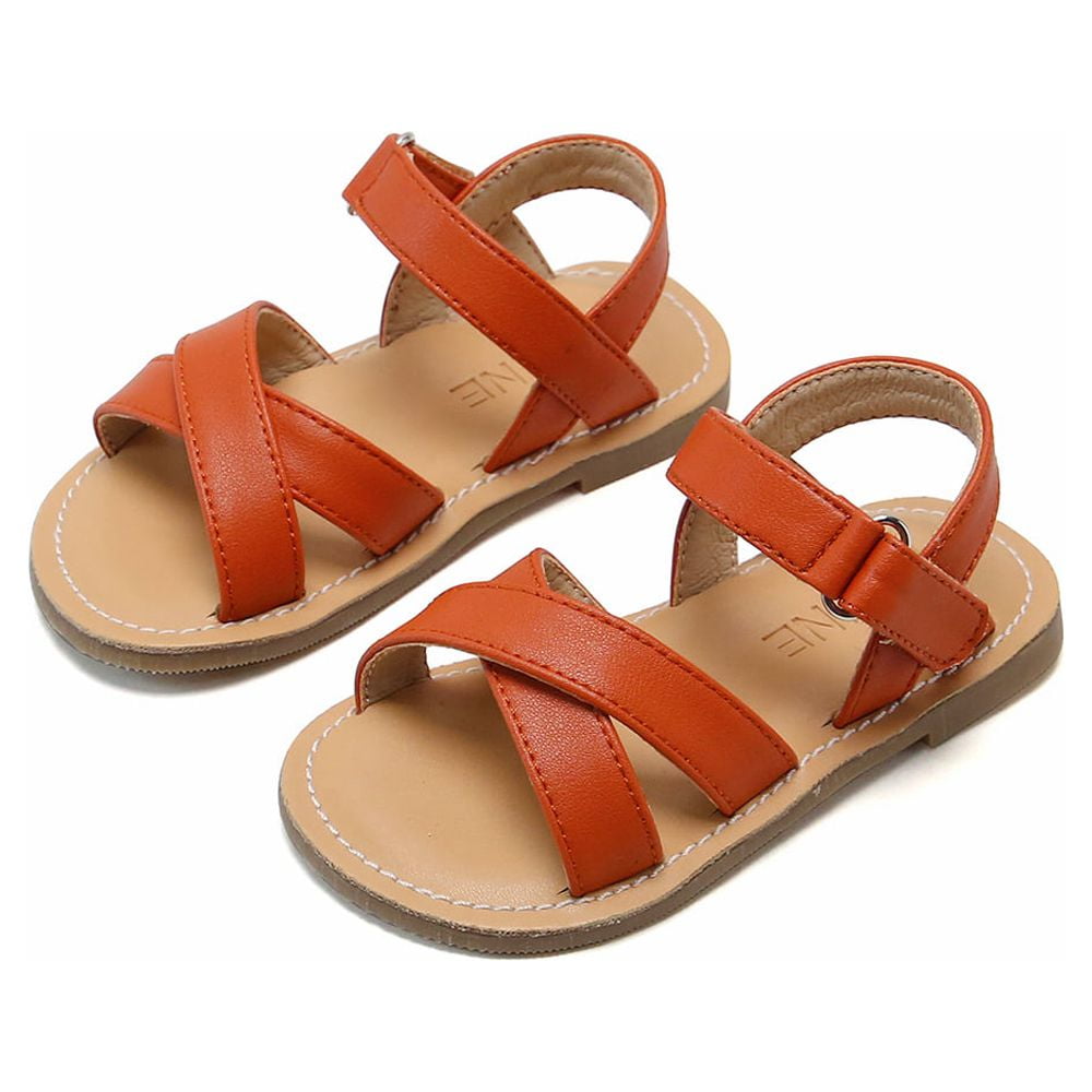 THEE BRON Girls Sandals-Toddler Kids Dress Open Toe Summer Sandals(6 ...