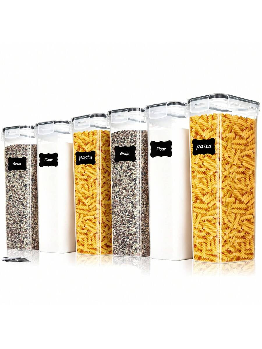 THELIFE 3/6PCS Large Food Storage Containers - Airtight 2.4L/81oz Lids ...