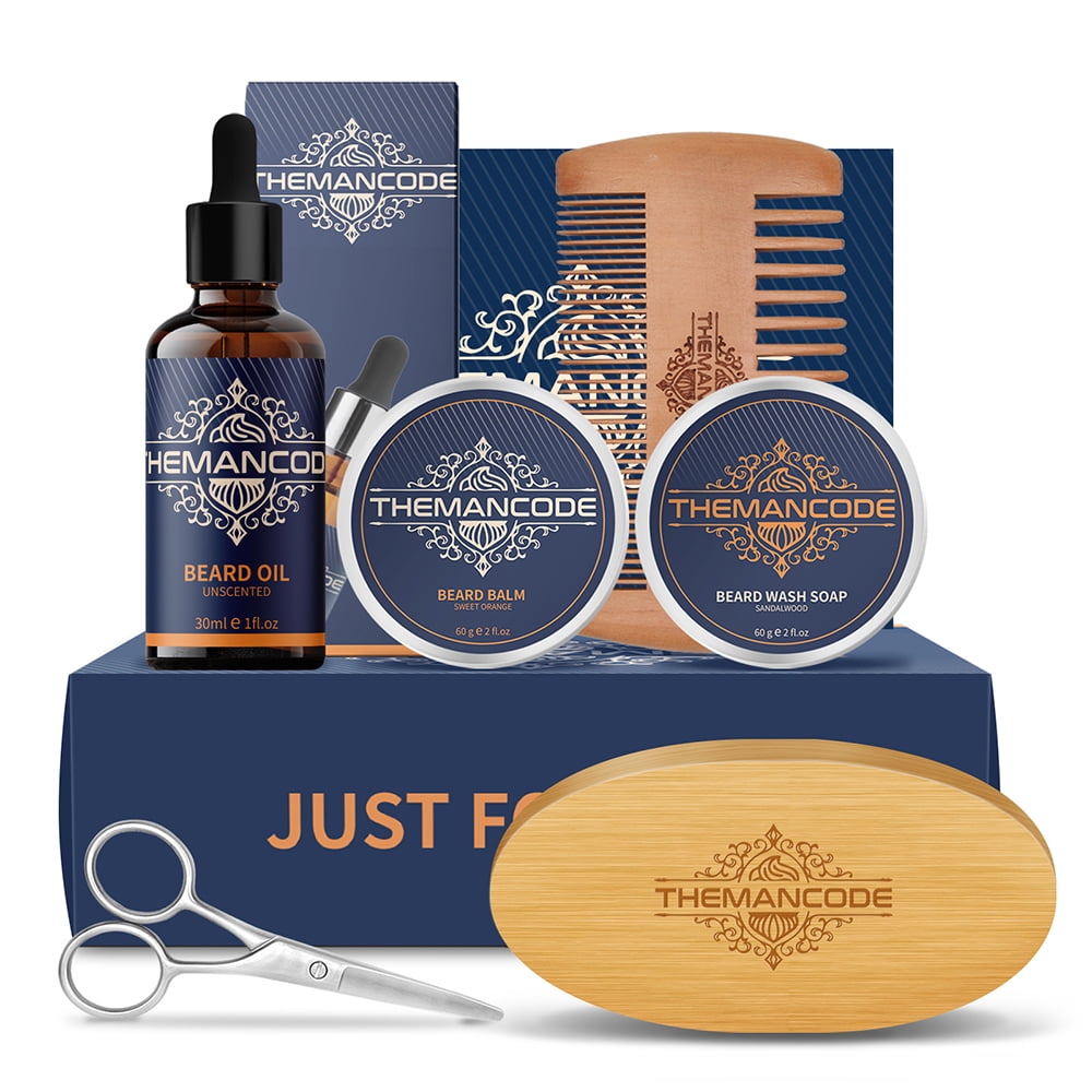 Caveman Beard Oil, Balm, Soap and Comb Kit - Leave in Conditioner Scent ...