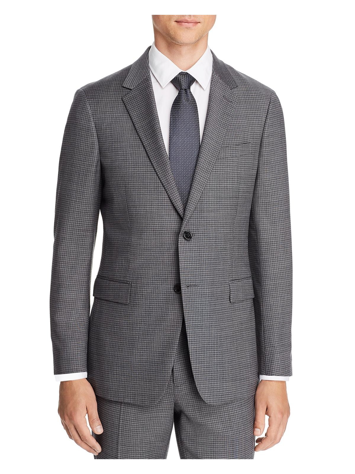 THEORY Mens Chambers Gray Single Breasted, Check Wool Blend Blazer Jacket 38R - Walmart.com