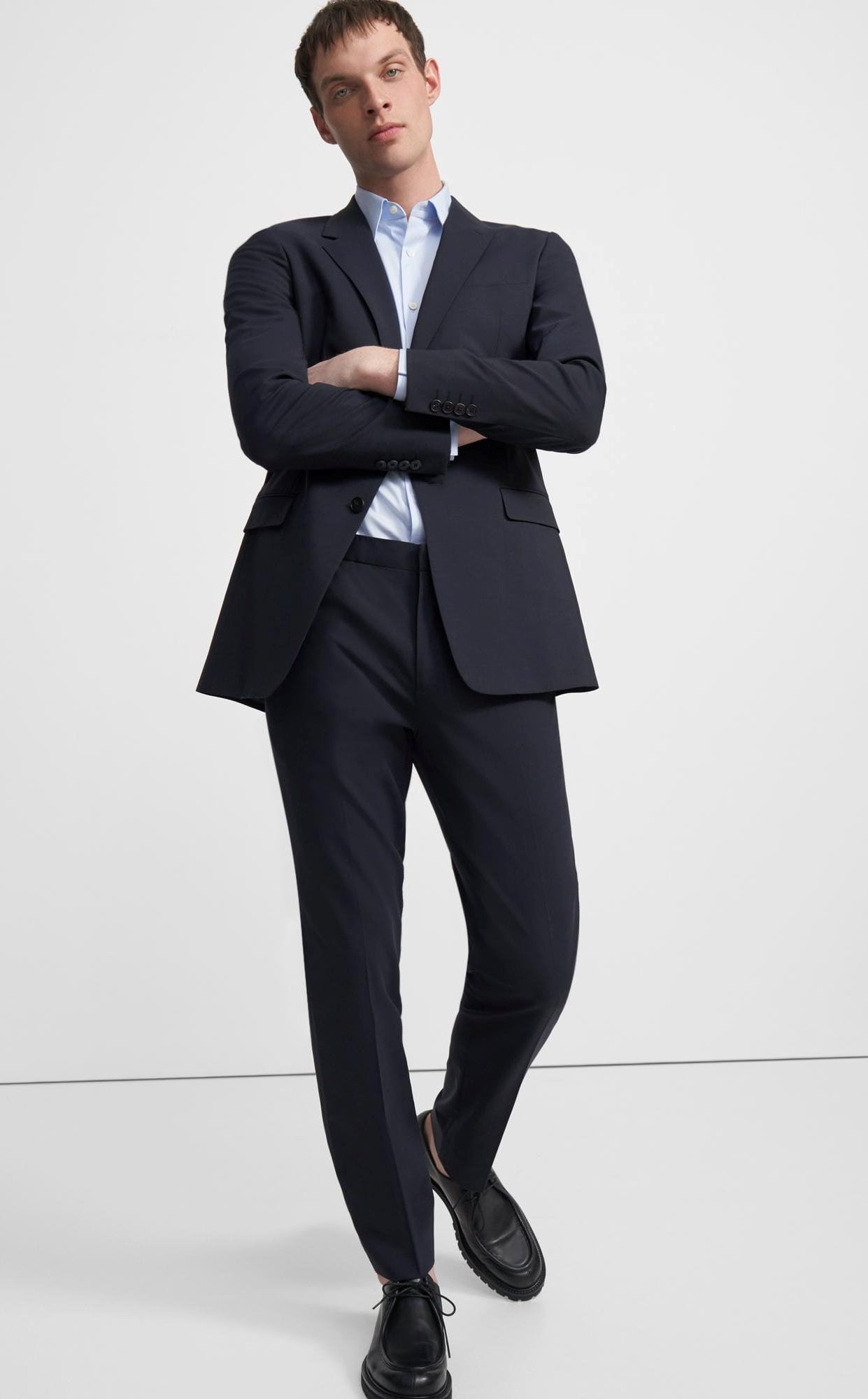 THEORY Mens Chambers Navy Single Breasted, Slim Fit Suit Separate Blazer Jacket 38R - Walmart.com