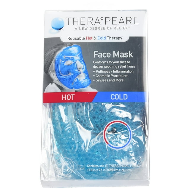THERA°Pearl Face Mask, Reusable Hot Cold Ice Therapy Mask with Gel ...