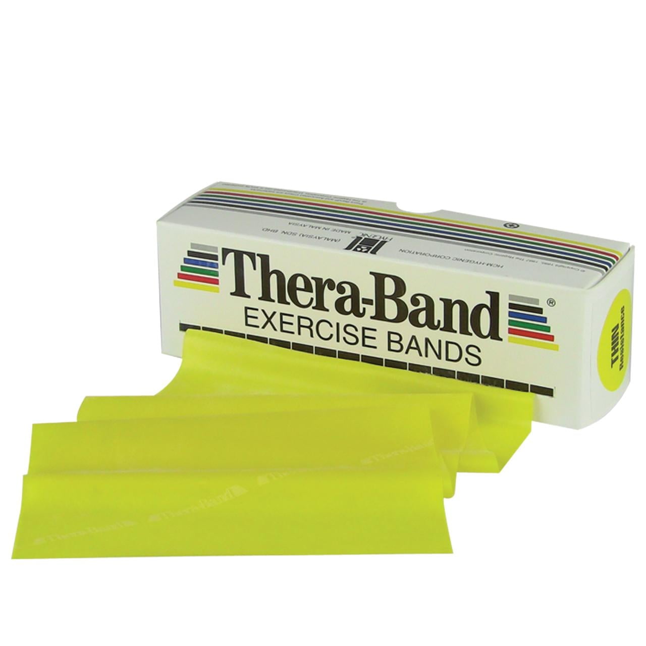 THERABAND Latex Exercise Therapy Resistance Bands, 6 YD, Yellow, Thin ...