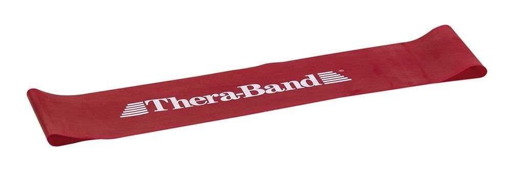 THERABAND Professional Latex Resistance Band Loop Resistance Level: Red ...