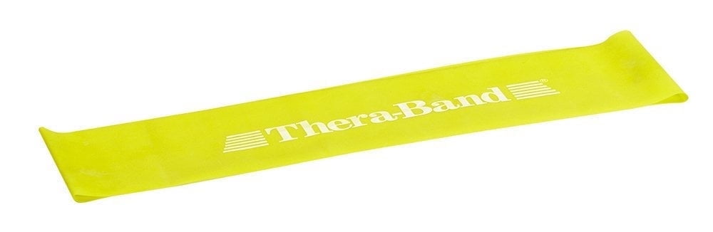 THERABAND Resistance Band Loop, 18 IN, Light, Yellow, Thin, Beginner ...