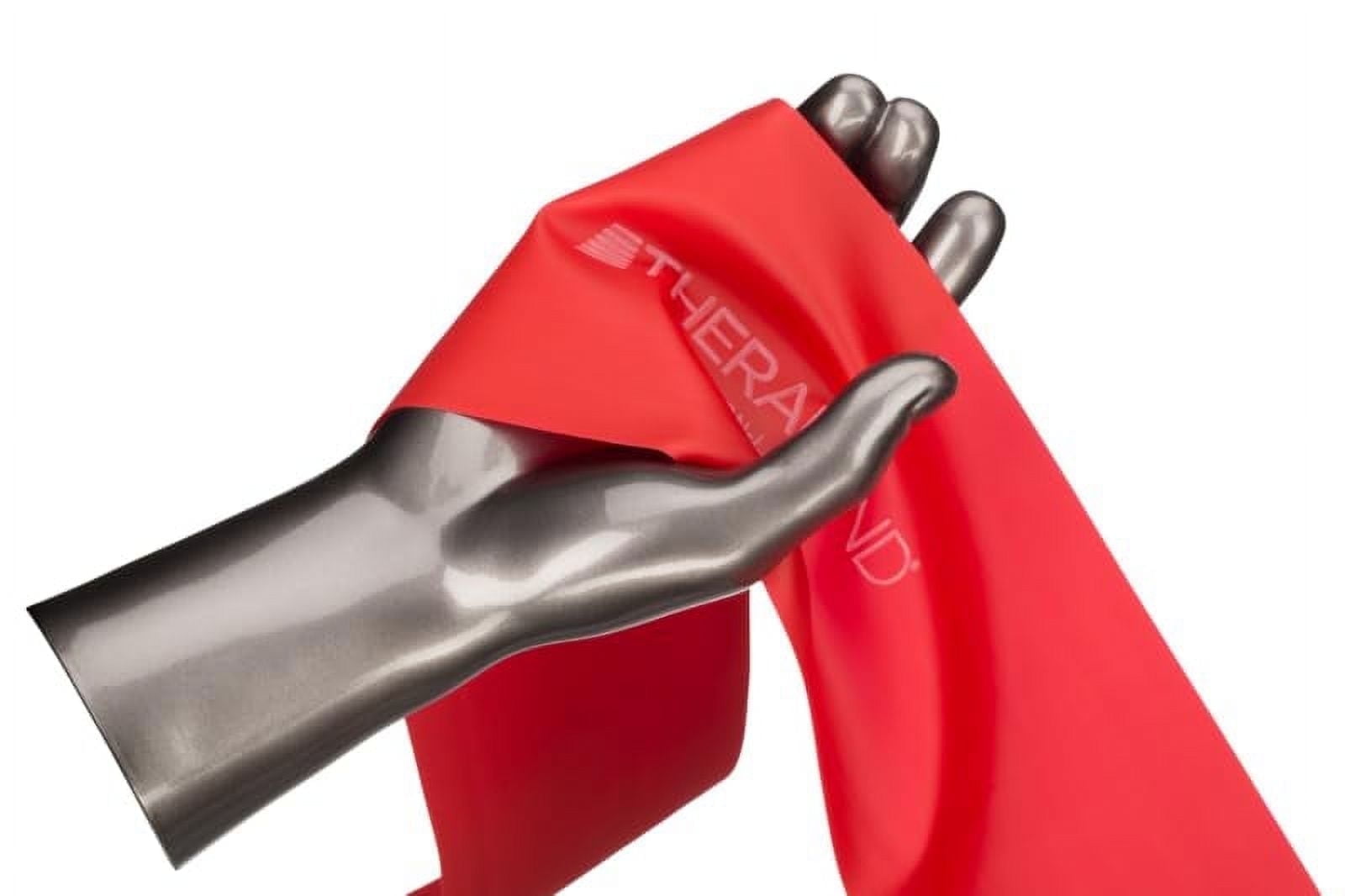 THERABAND 5 FT Latex Resistance Bands, Medium, Red, Level 3, Physical ...