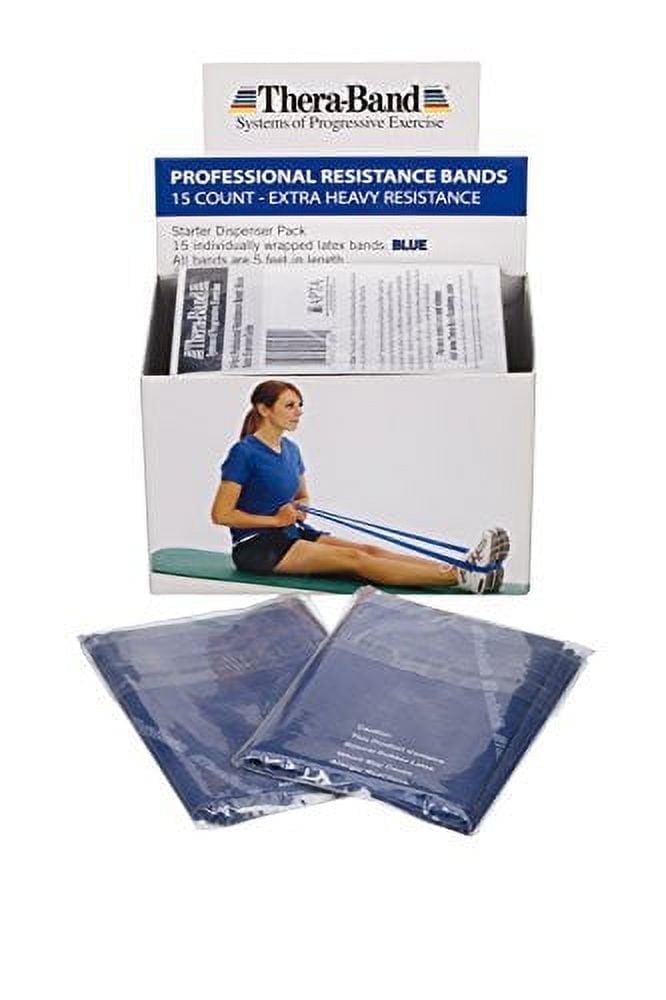THERABAND Resistance Bands, Level 5, Extra Heavy Blue, 5.8 lbs ...