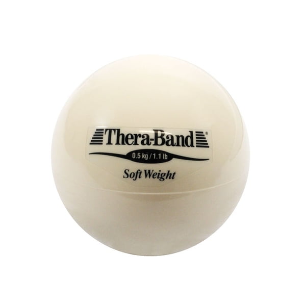 THERABAND Soft Weight, 1.1 lbs, 4.5-IN Diameter, Tan, Weighted Balls ...