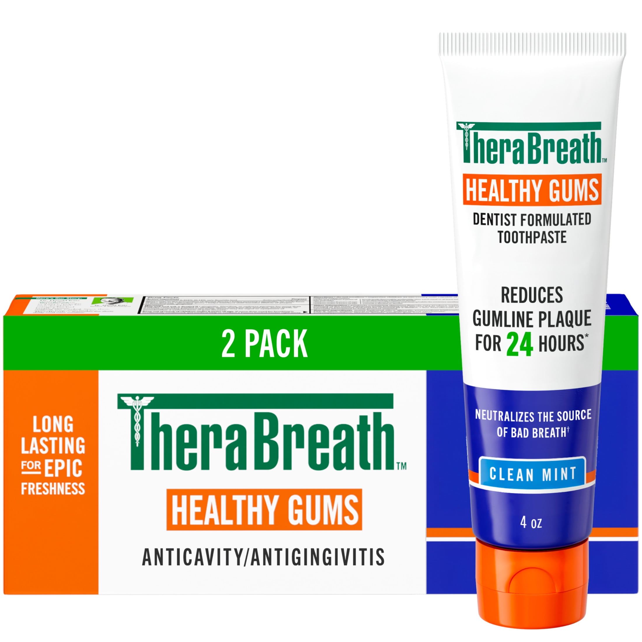 TheraBreath Healthy Gums Toothpaste, Anticavity & Gingivitis Protection ...