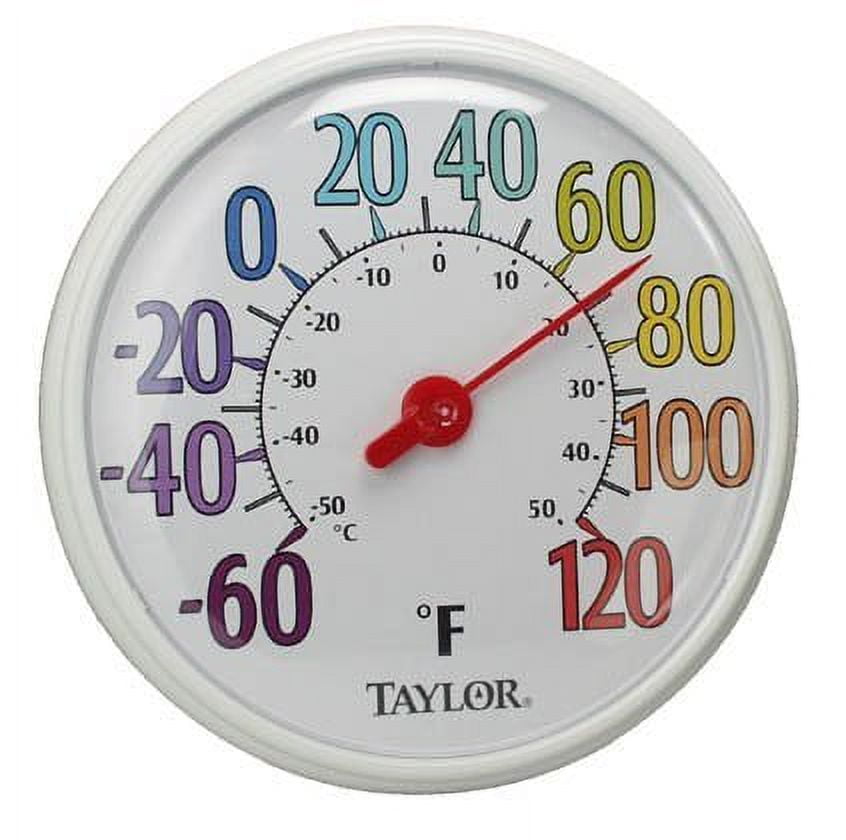Taylor Decorative Dial Thermometer 13.5" Multicolored, High Low ...