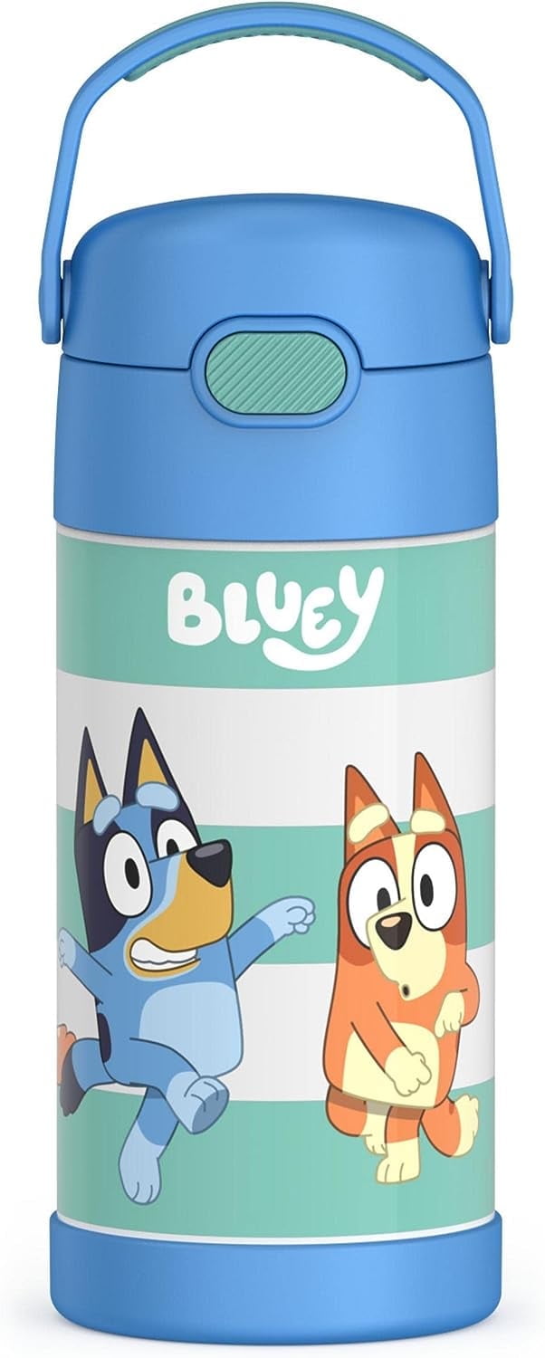 Thermos FUNtainer Kids Water Bottle, 12oz, Stainless Steel, Insulated ...