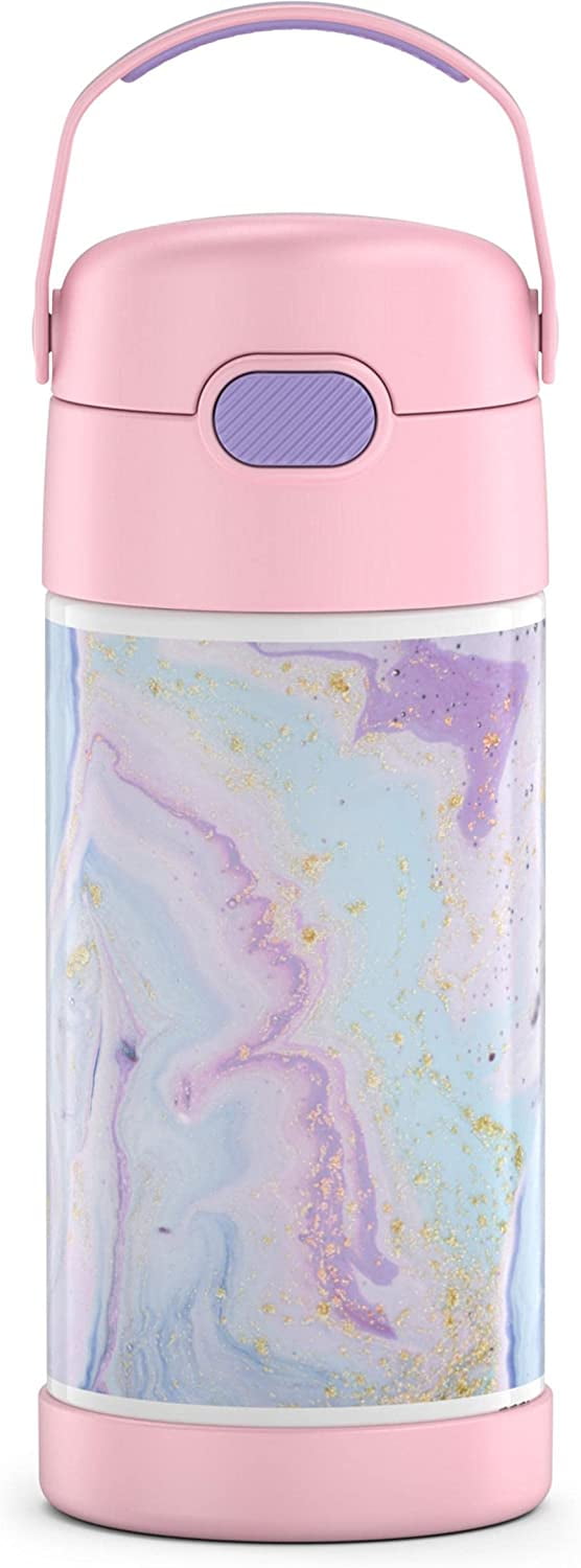 THERMOS FUNTAINER 12 Ounce Stainless Steel Vacuum Insulated Kids Straw Bottle, Dreamy - Walmart.com