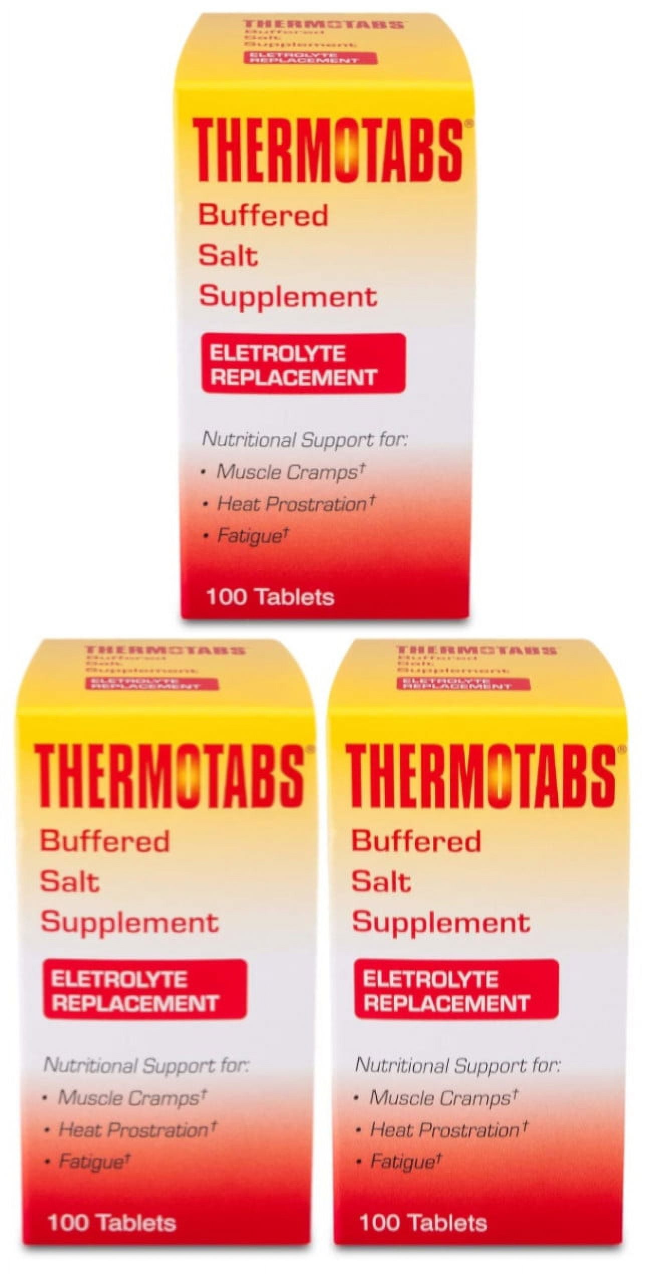 Thermotabs Salt Supplement Tablets, Pack of 3, 100 Tablets Each ...