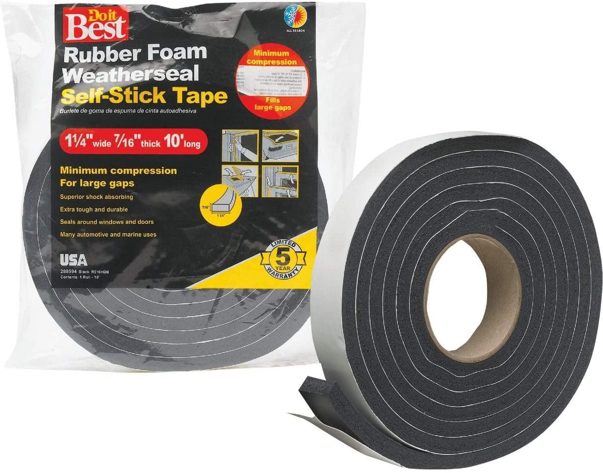 THERMWELL PRODS CO R516HDB Black Tape, 1-1/4x7/16 INx10 FT - Walmart.com