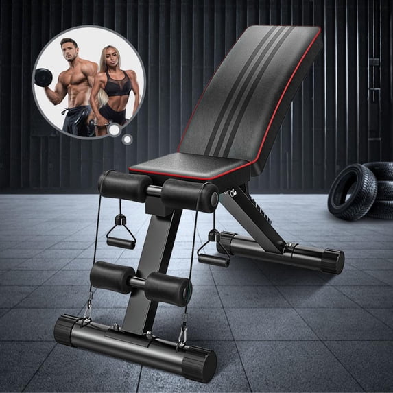 THERUN Adjustable Bench with Upgraded Comfortable & Durable Thick ...