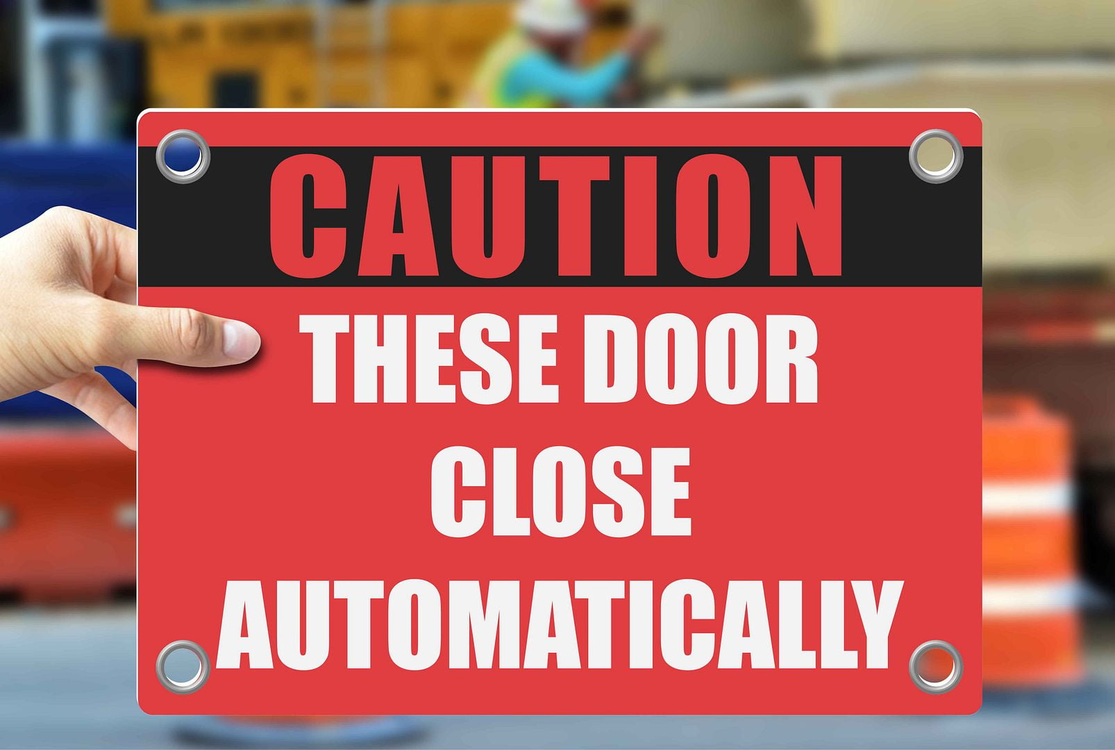THESE DOOR CLOSE AUTOMATICALLY | Warning Notice Caution Danger 3mm PVC ...