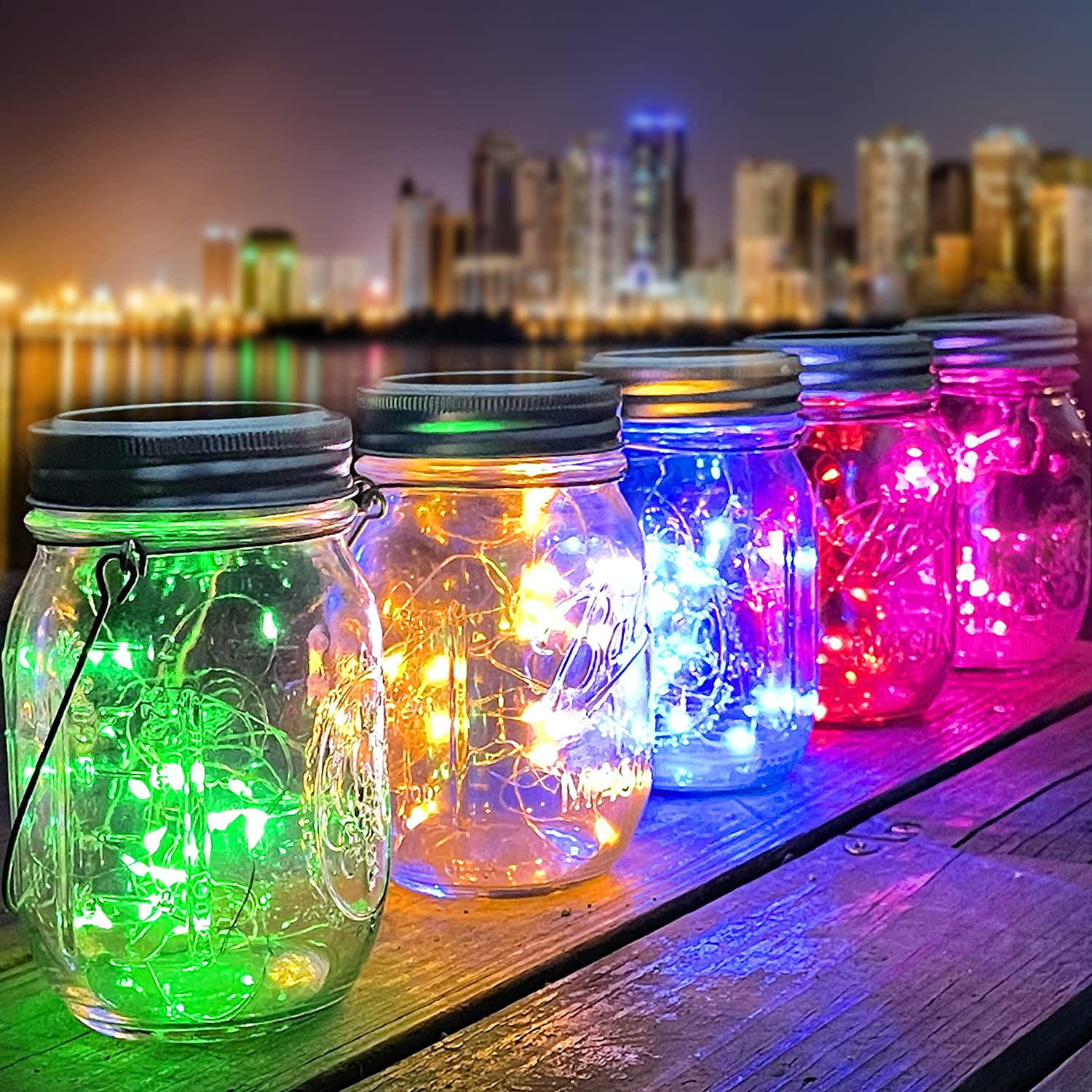 THESG-10 Pack 30 LED Solar Mason Jar Lid String Lights,Fairy Lights ...
