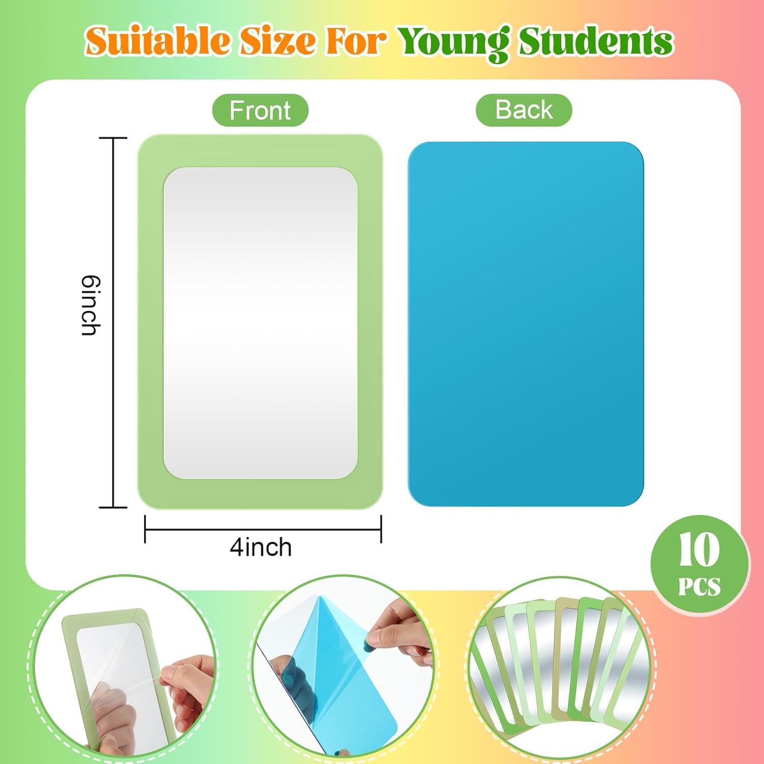 THESG-10 Pcs Small Mirrors for Kids Toddler Mirror Child Safe Shatter ...