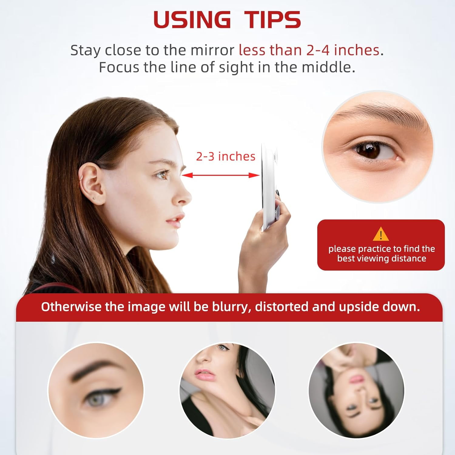 THESG--10X Makeup Magnifying Mirror, 6inch Hand mirrors Makeup ...