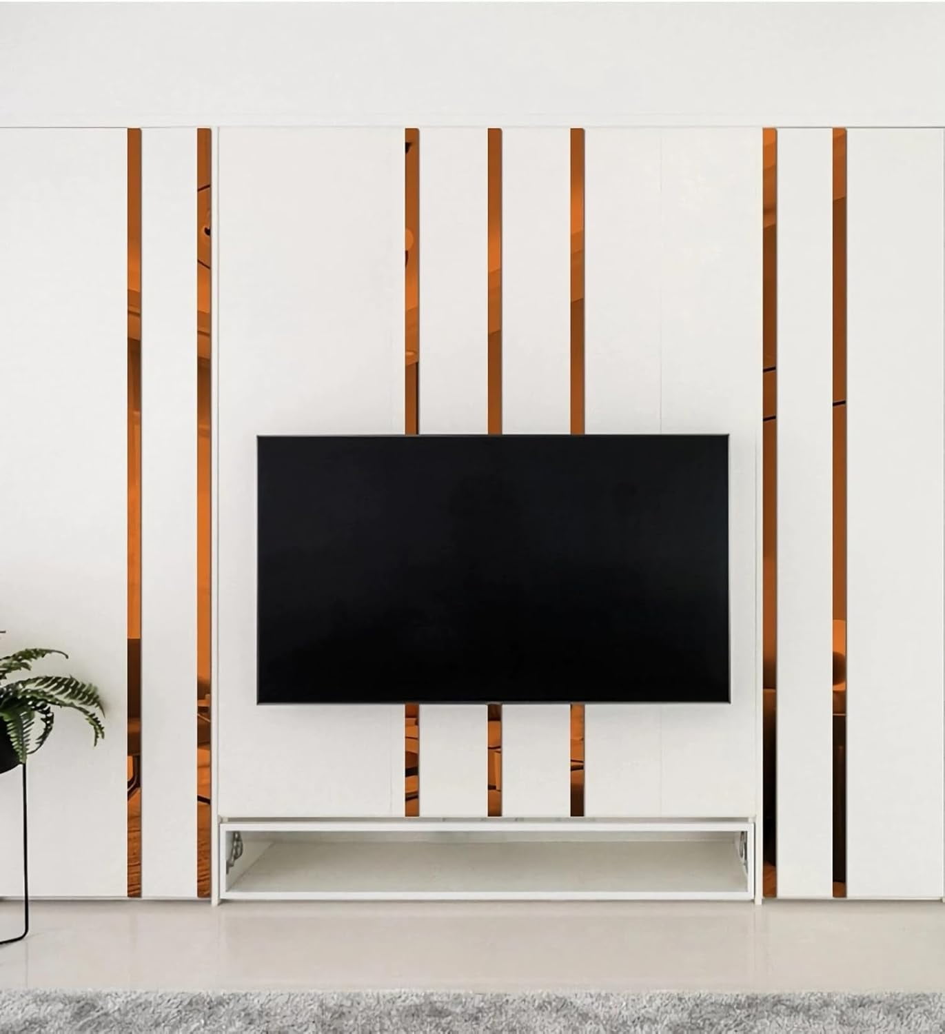 THESG-15 Pcs Self-Adhesive Flexible Molding Trim, Vibrant Mirror Like ...