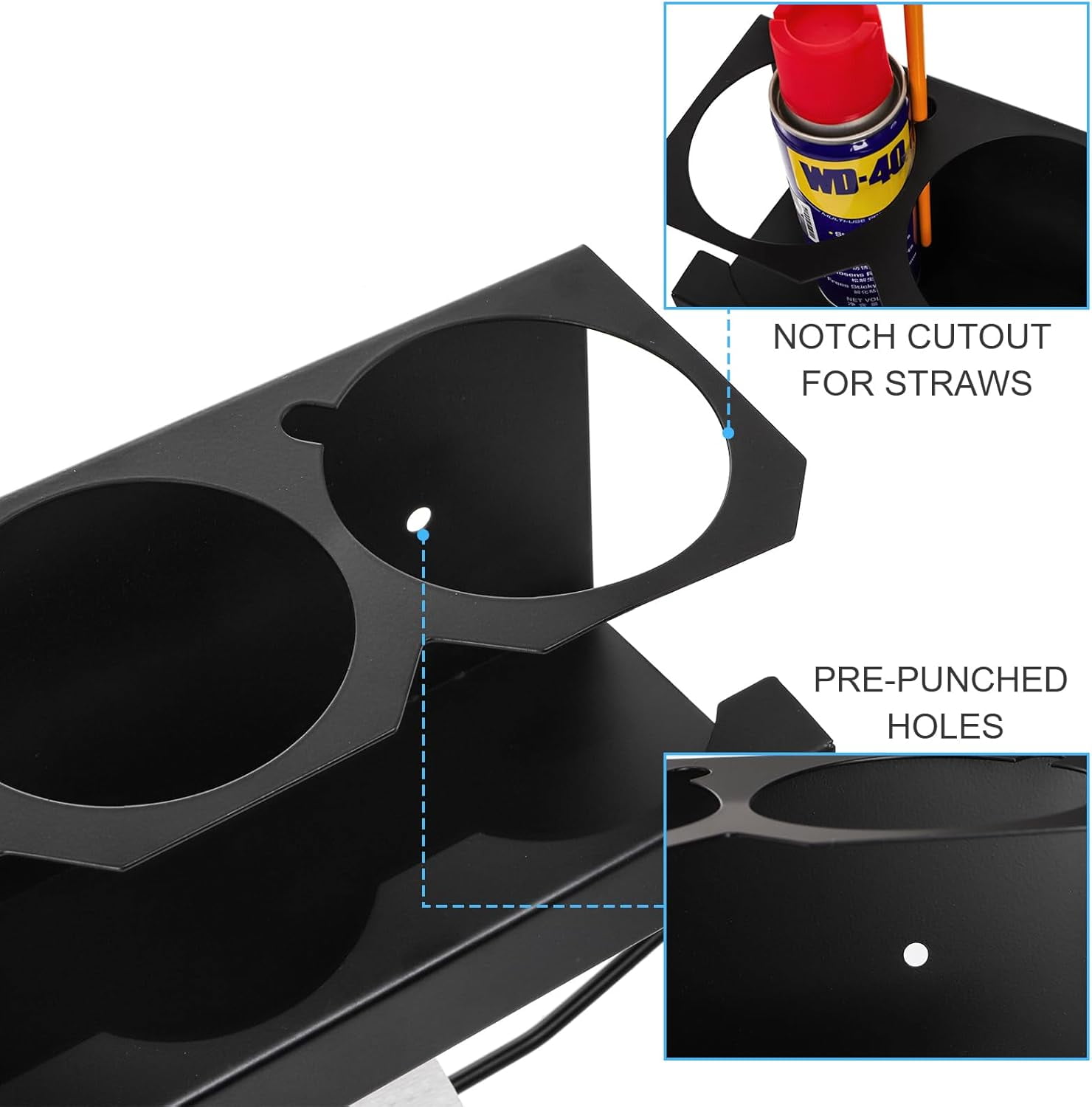 THESG-2 Pack Aerosol Spray Can Holder Rack with Paper Towel Holder ...