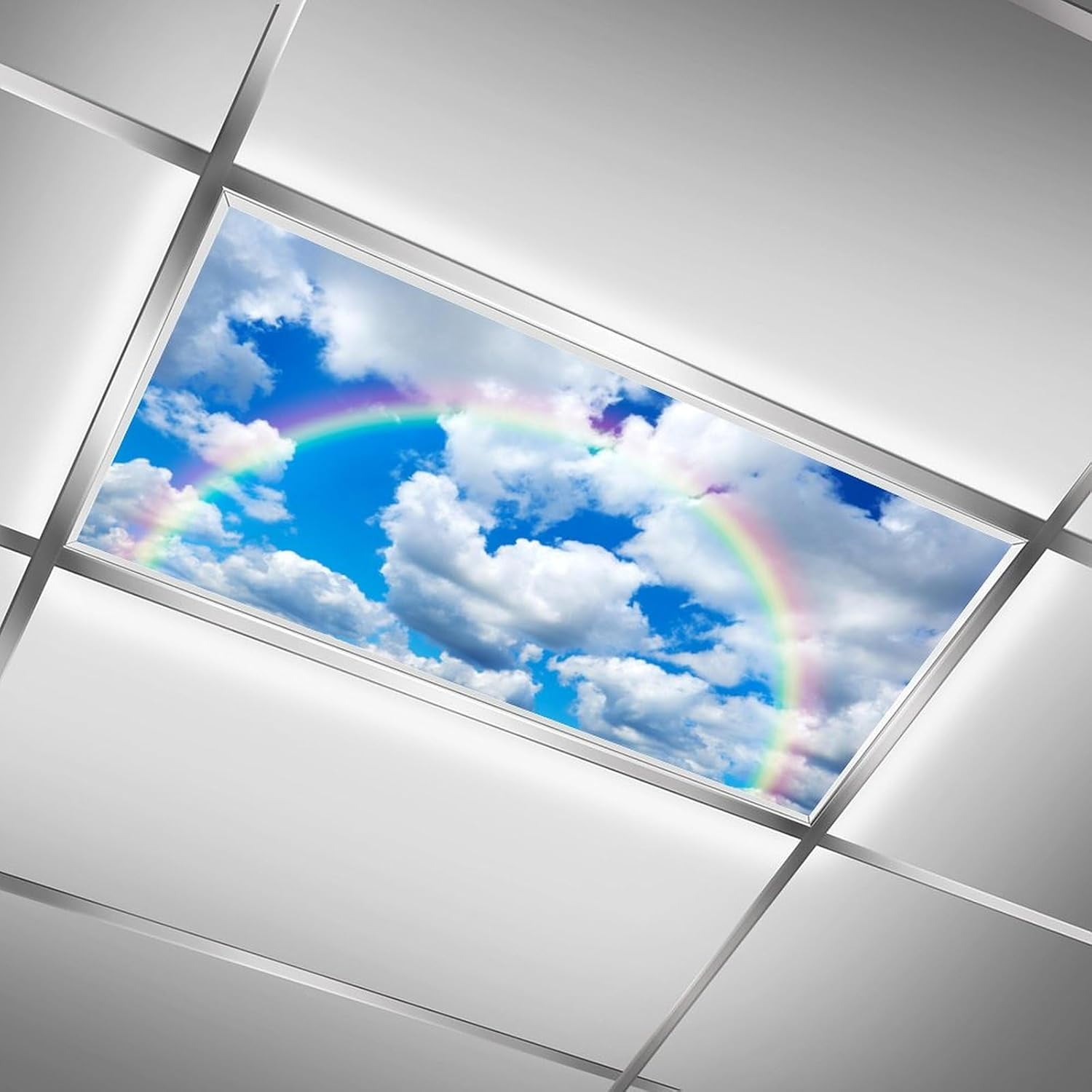 THESG-2 Pack Fluorescent Light Cover for Ceiling Light - Rainbow Sky ...