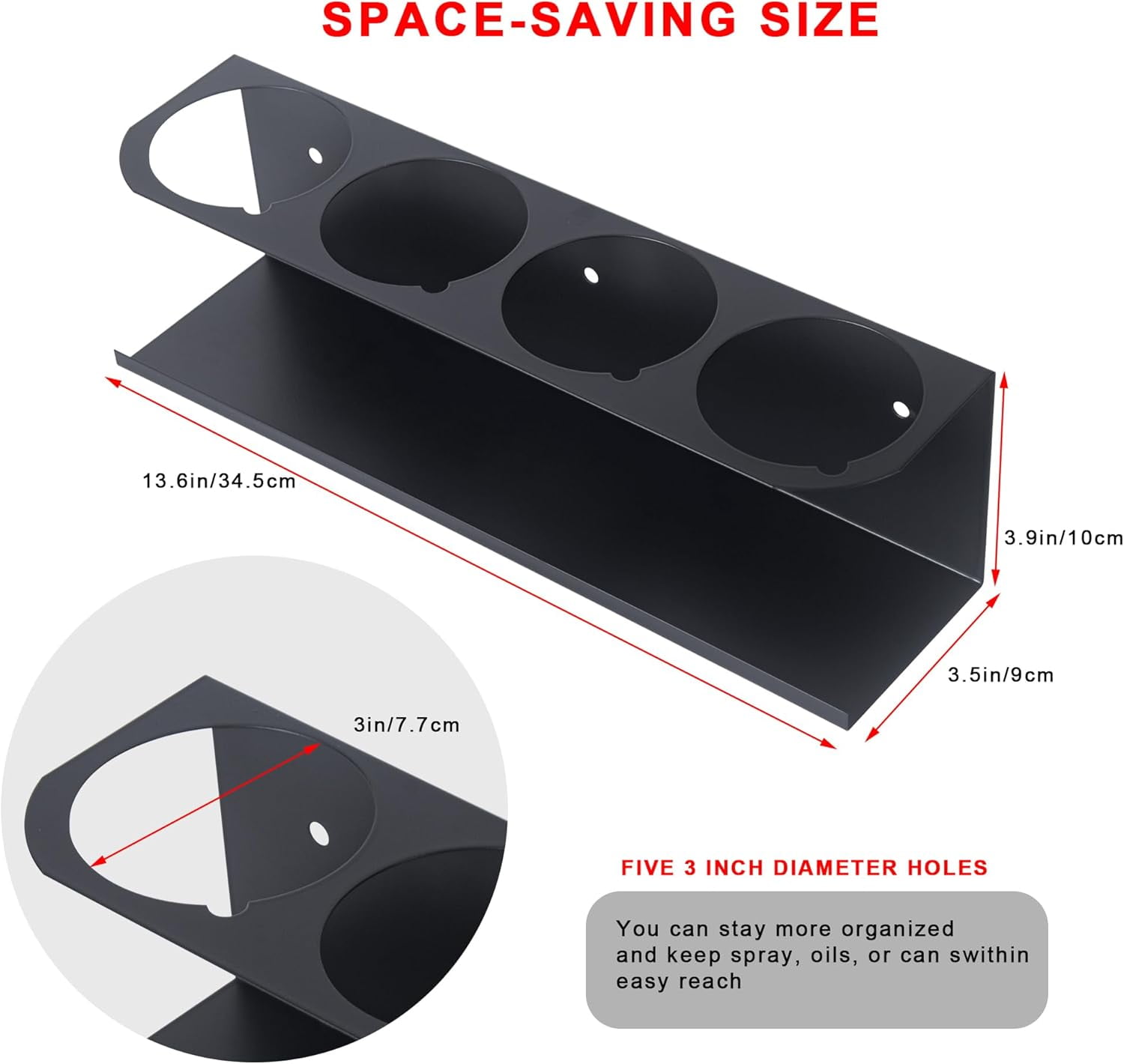 THESG-2 Pack Spray Can Holder Organizer For Garage And Workspace,Black ...