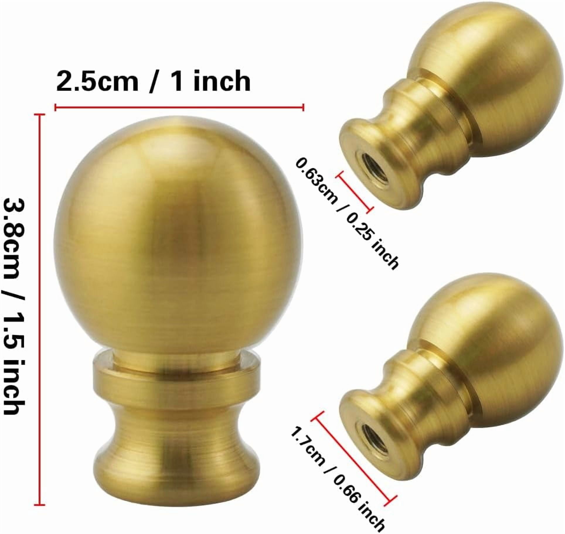 THESG-2 Pieces Lamp Finials, Antique Brass Finial for Lamps, Lamp Shade ...