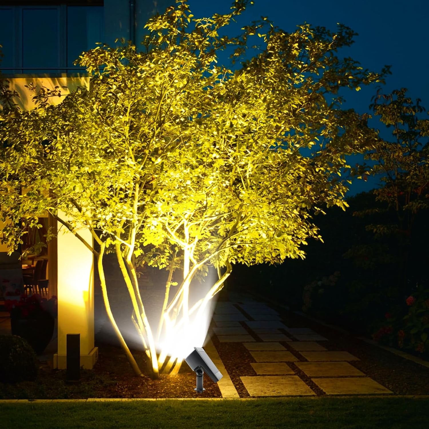 THESG-32 LED Solar Spot Lights Outdoor, In-Ground Flood Lights IP65 ...