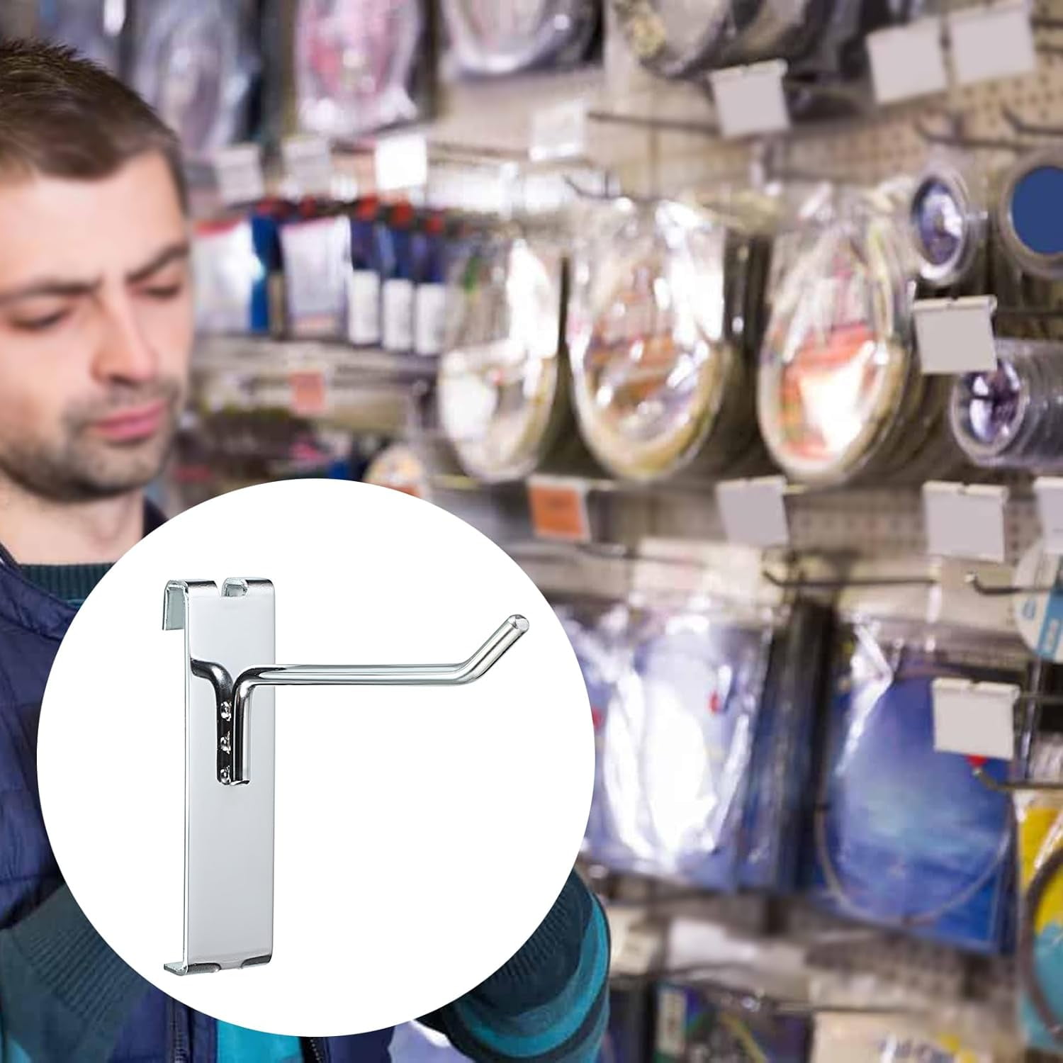 THESG-35 Pack Gridwall Hooks - 4 Inch Gridwall Hook for Gridwall Panel,Metal Grid Wall Hooks and ...