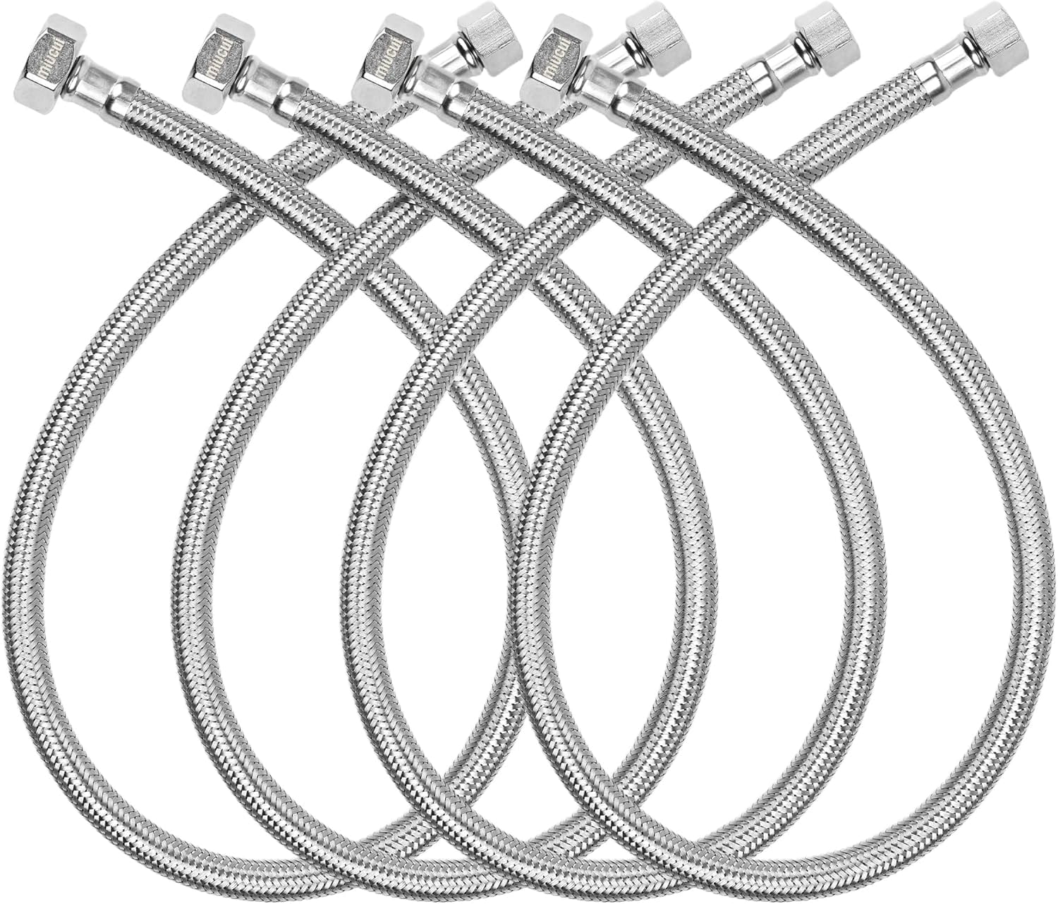 THESG-[4-Pack 24 Inch] 1/2" FIP x 3/8" COMP Faucet Supply Lines ...