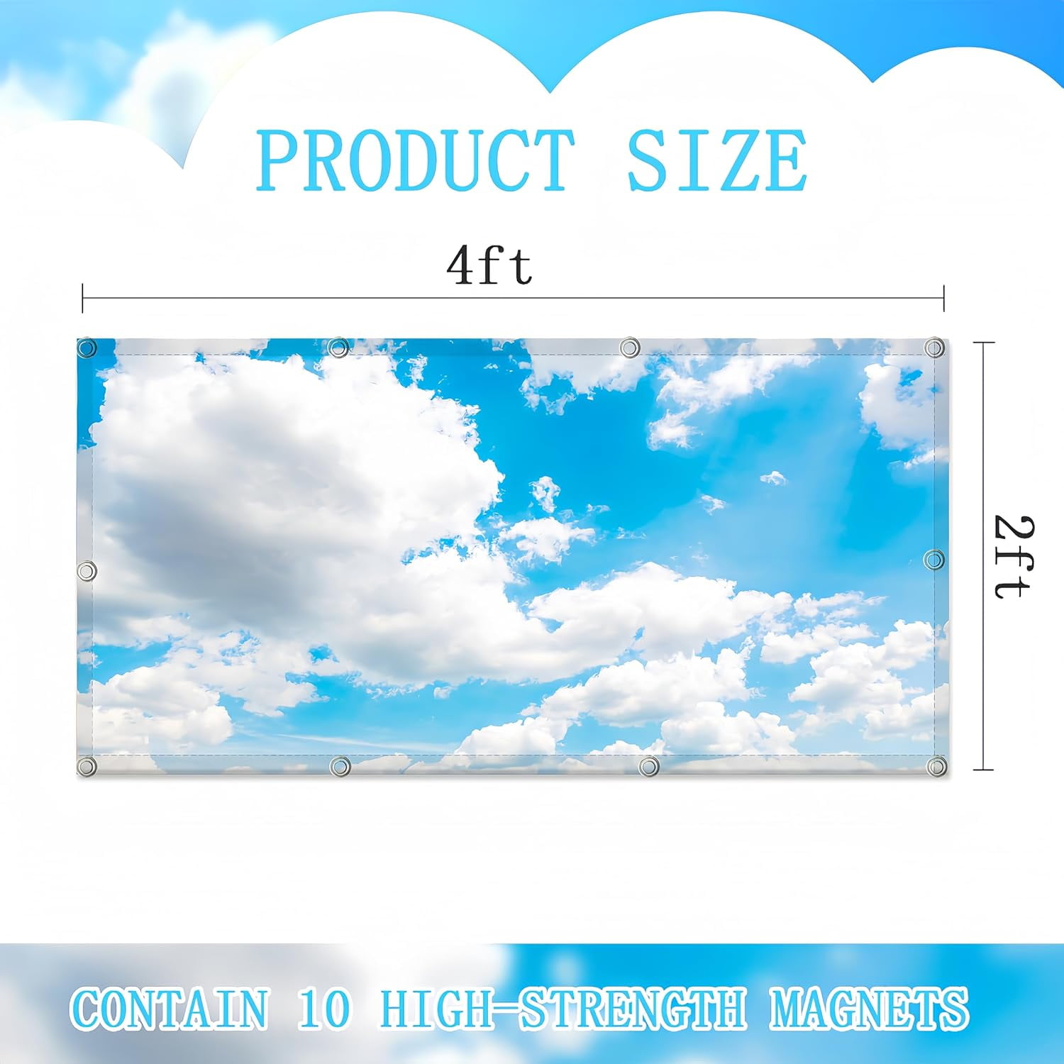 THESG-4 Pack Fluorescent Light Covers for Ceiling Lights -Magnetic ...