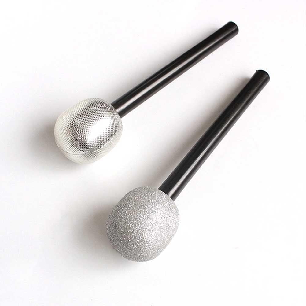 THESG-4 Pcs Glittered Microphone Stage Mic Costume Prop Fake Microphone ...