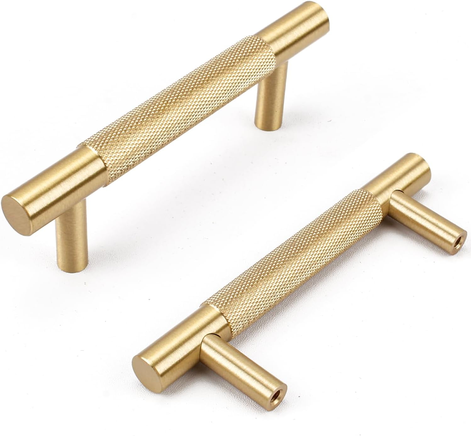 THESG-4Pcs 3 Inch Solid Brass Cabinet Pulls Kitchen Cupboard Handles ...