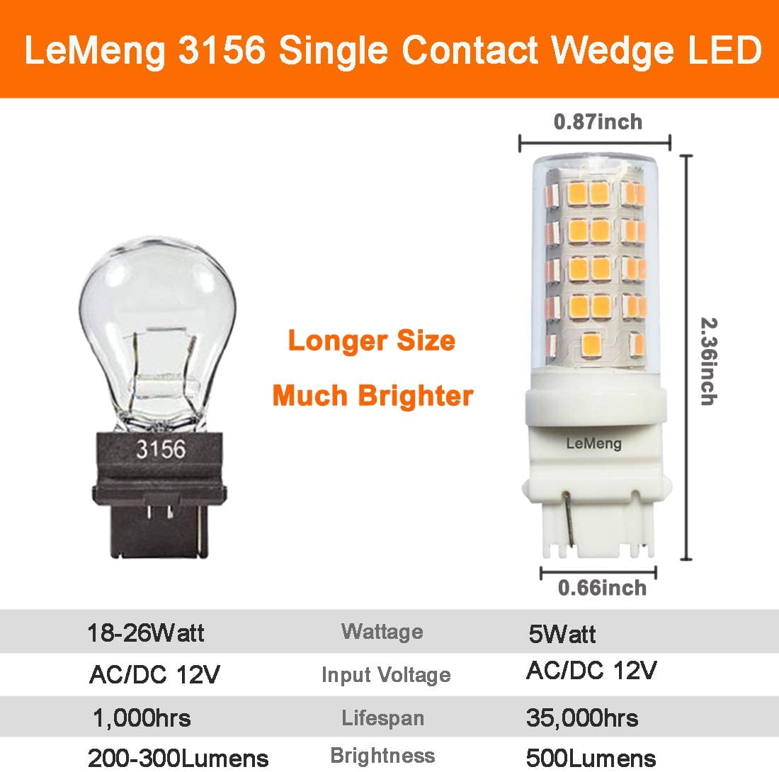 THESG-5Watt S8 3156 Wedge Base LED Light Bulb 12VAC/DC Low Voltage ...